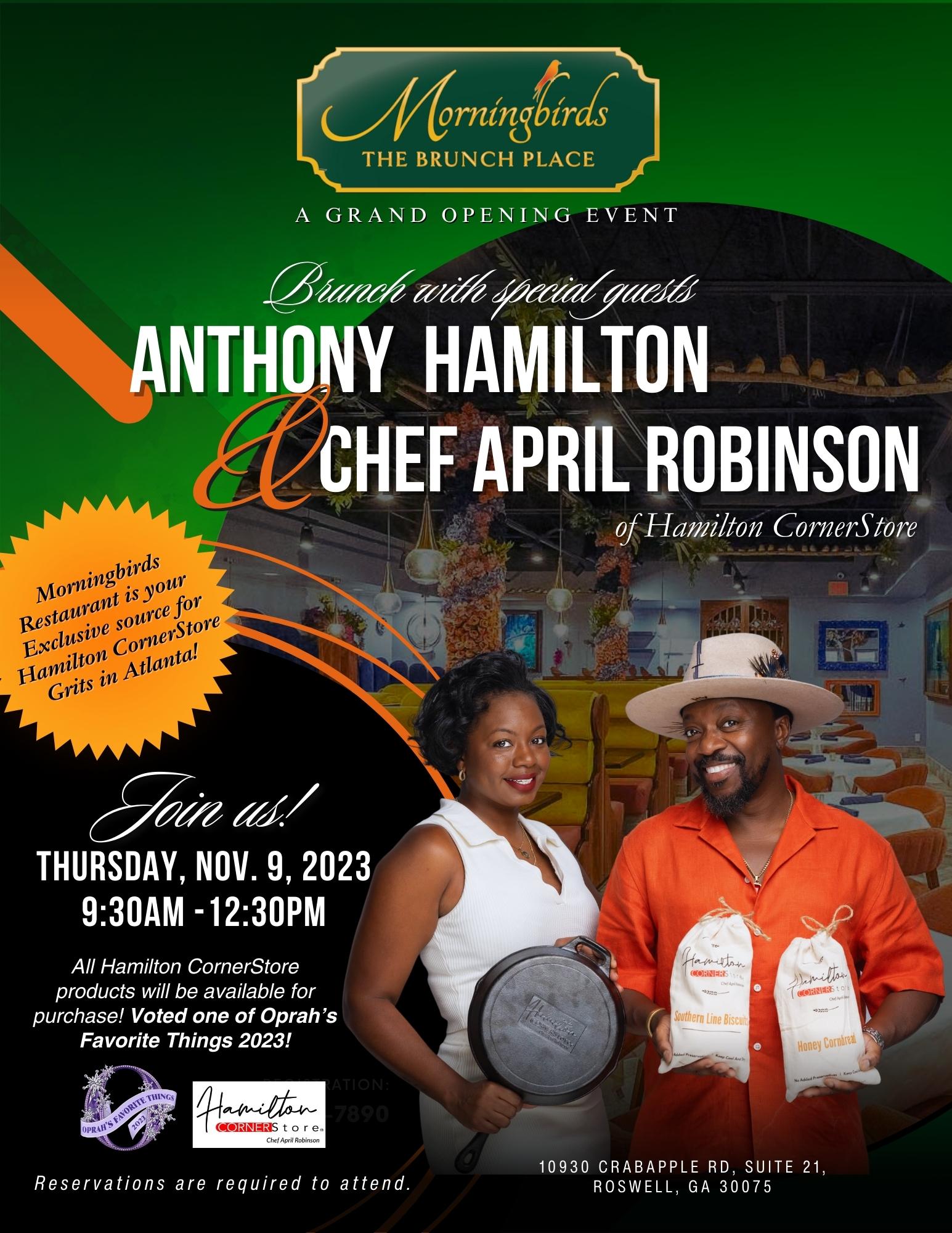 Grammy Award-Winner Anthony Hamilton to be Featured at Morningbirds ...