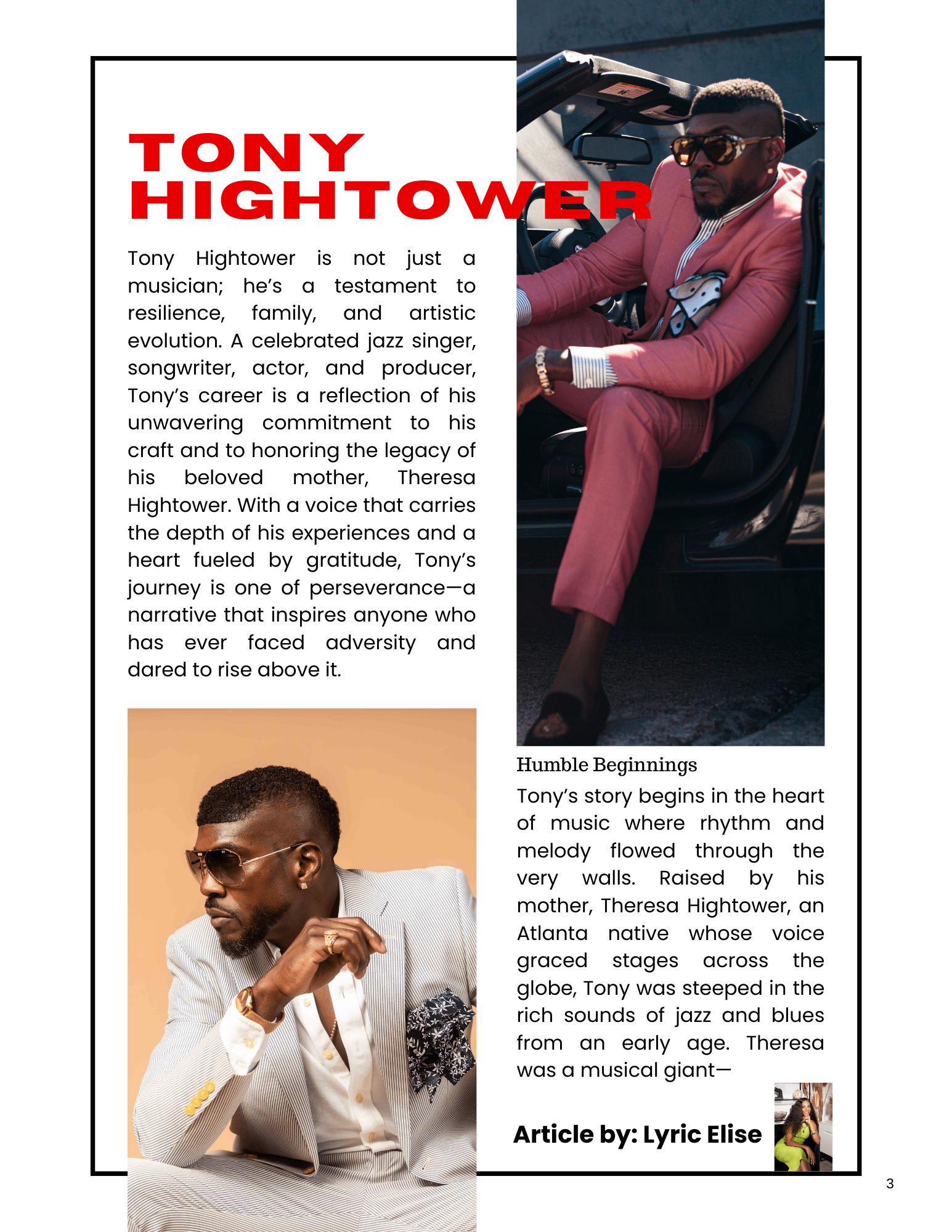 January 2025 Cover Tony Hightower - Head2Toe Magazine & Entertainment